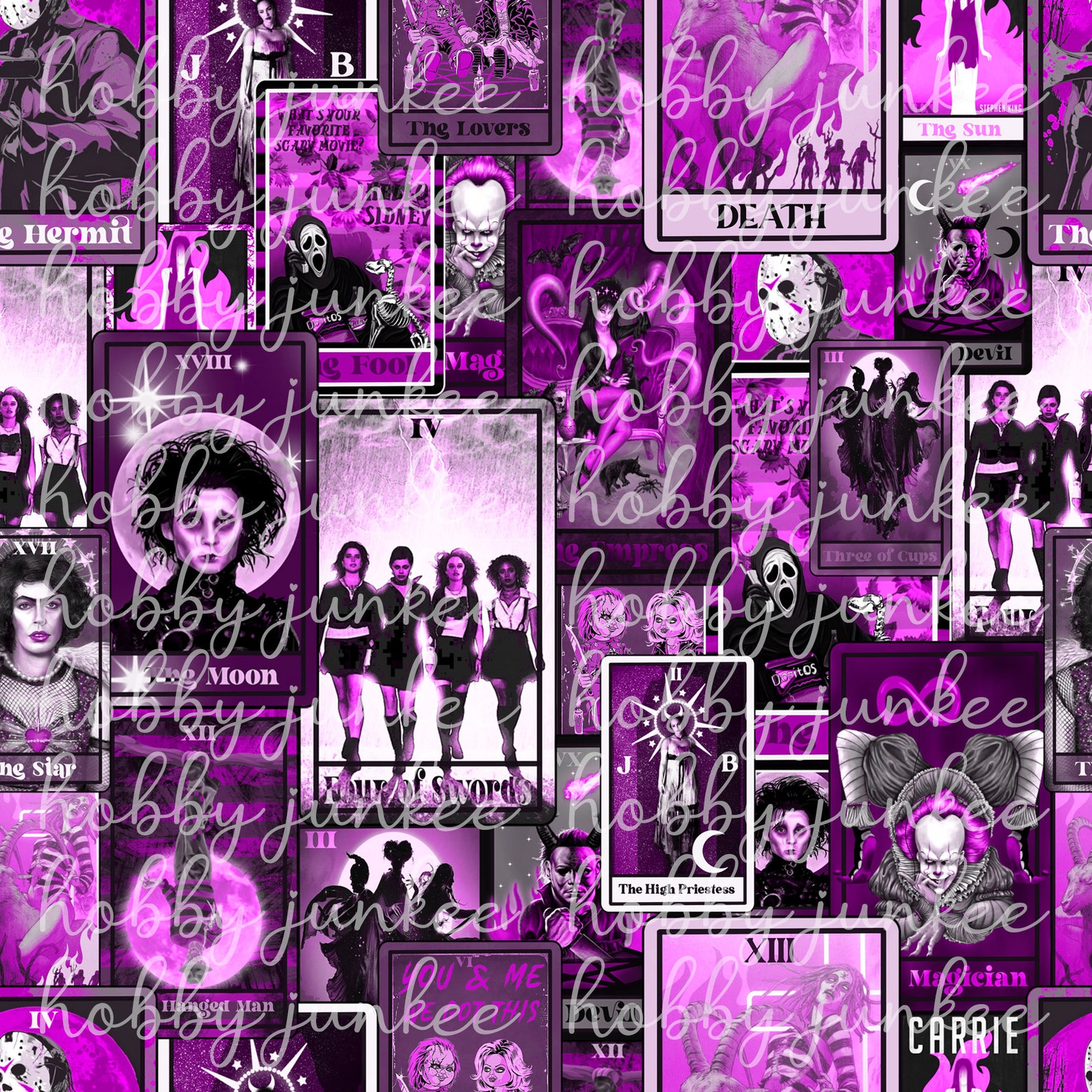 Pink Horror Tarot Digital Seamless - Limited Release!! - Etsy