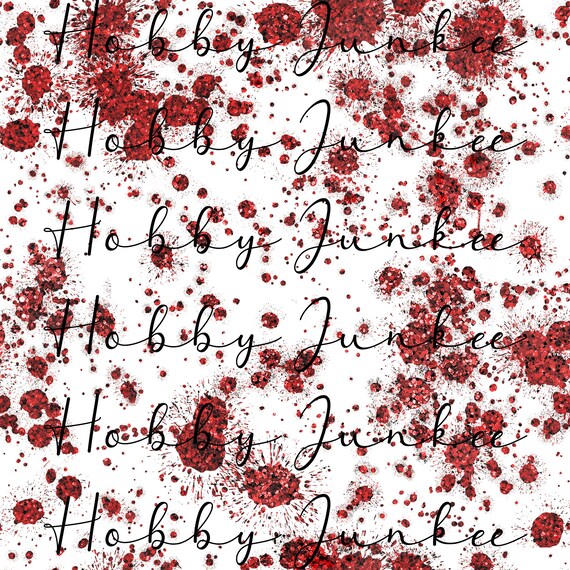 Red Glitter Blood Splatter Digital Seamless Limited - Etsy