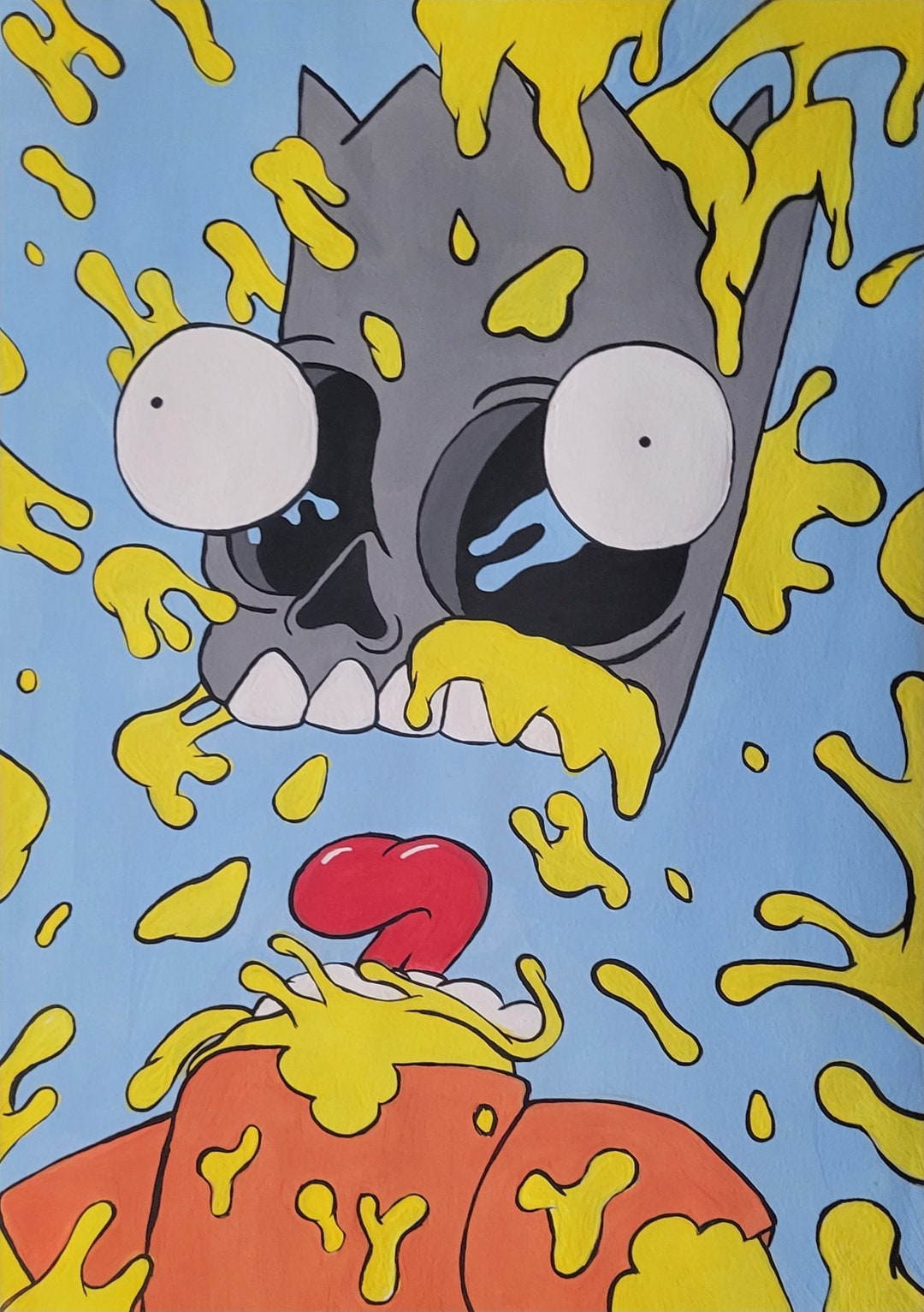 Bart Simpson Blown up Acrylic Painting - Etsy