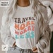 Travel More Worry Less Svg, Retro Svg, Wavy Letters Svg, EPS PNG Cricut ...