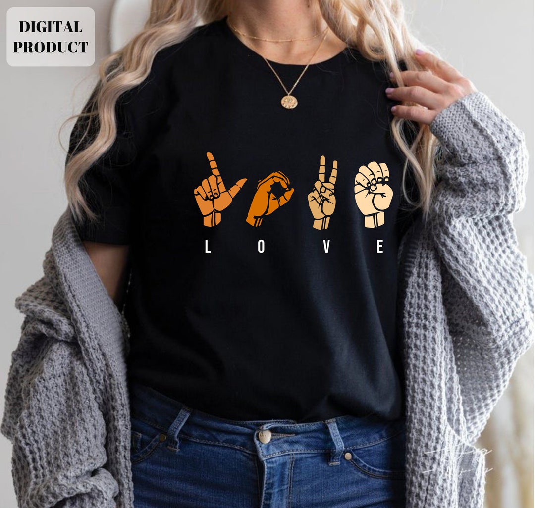 Love ASL Sign Language Svg, Love Hand Sign Svg, Love Sign Language, EPS ...
