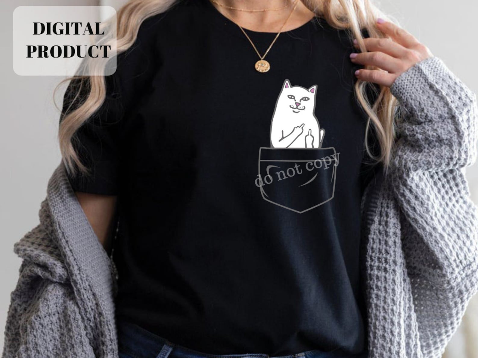 Cat in Pocket Middle Finger Svg, Cat in Pocket Flipping off | Cricut ...