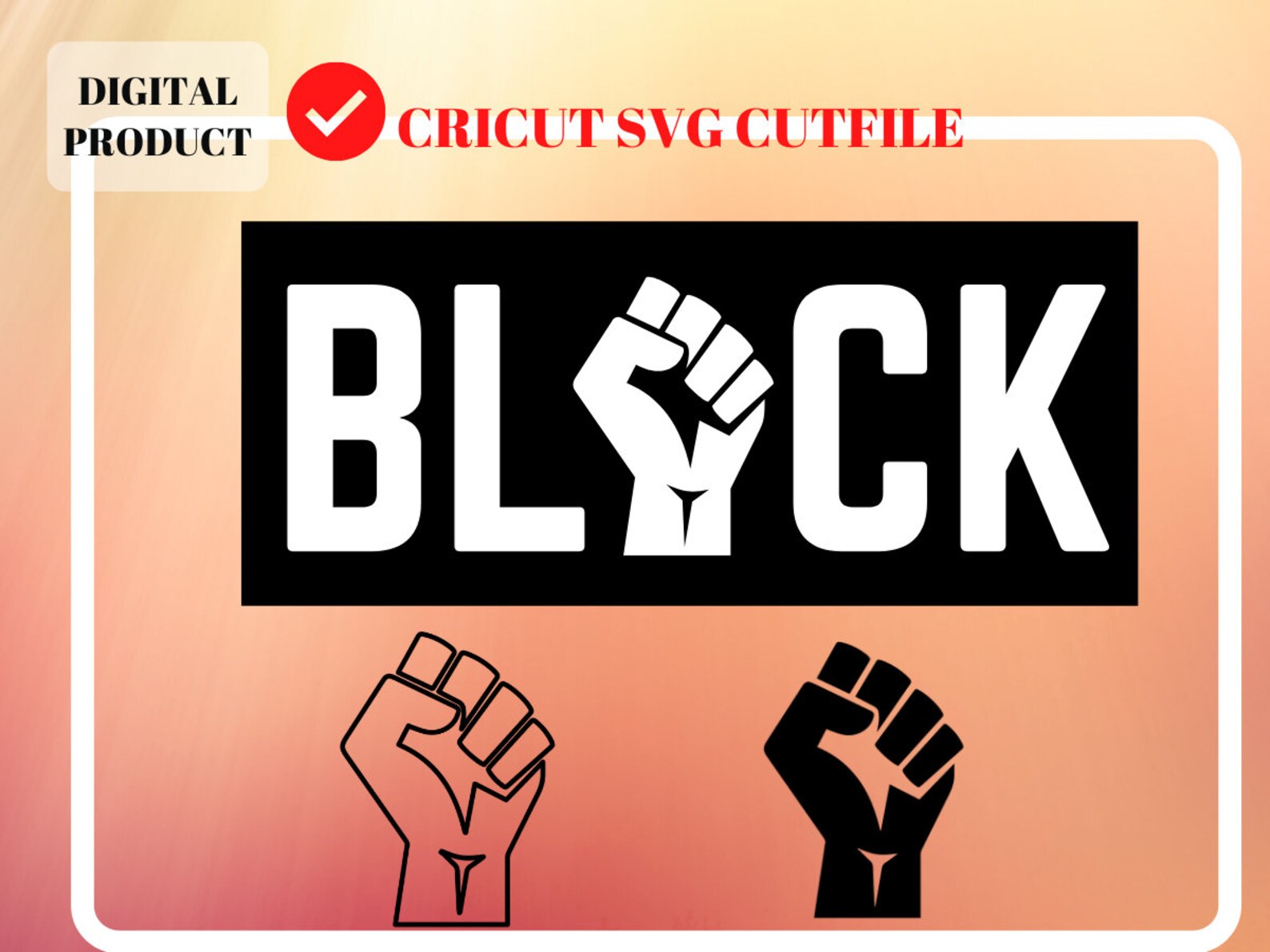 Black Fist Svg Black Power Fist Svg Power Fist Black and - Etsy