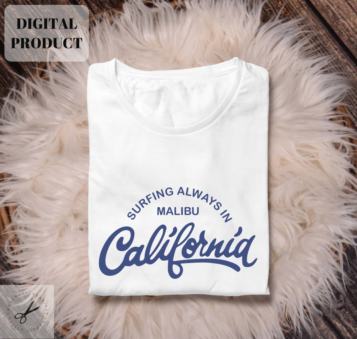 Malibu California Svg Png Malibu Svg Surfing in Malibu Svg | Etsy