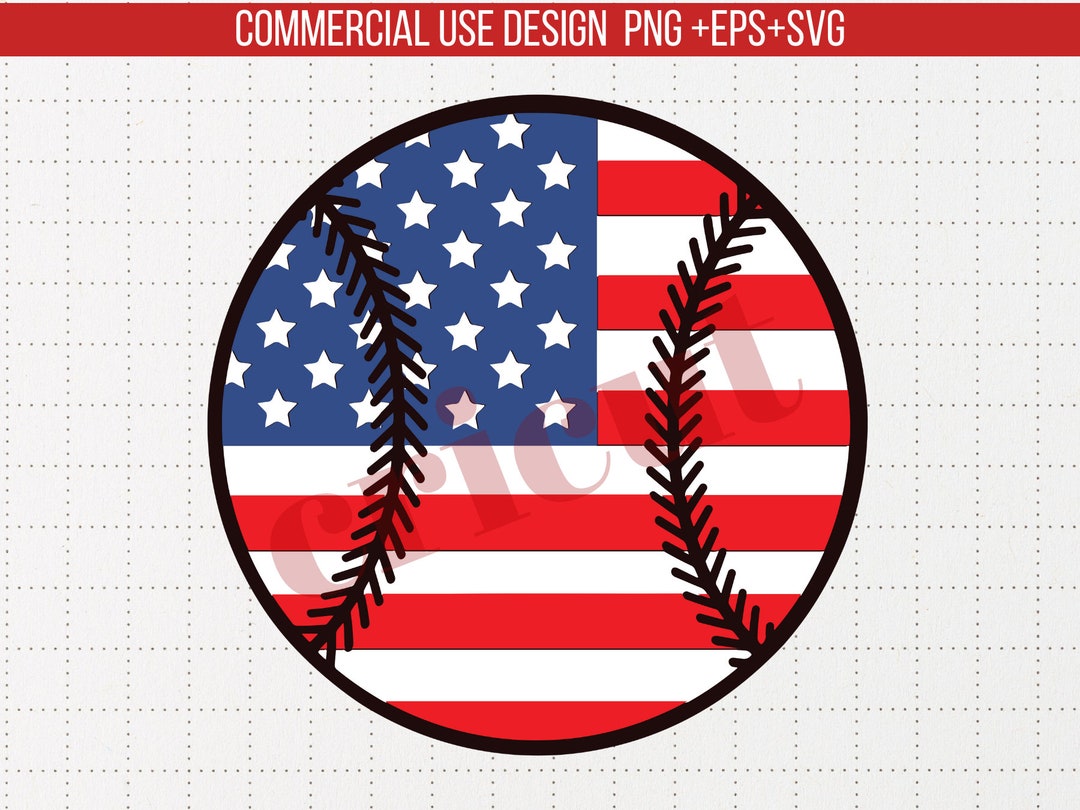 Baseball American Flag Svg, Baseball American Flag Png -layered SVG and ...