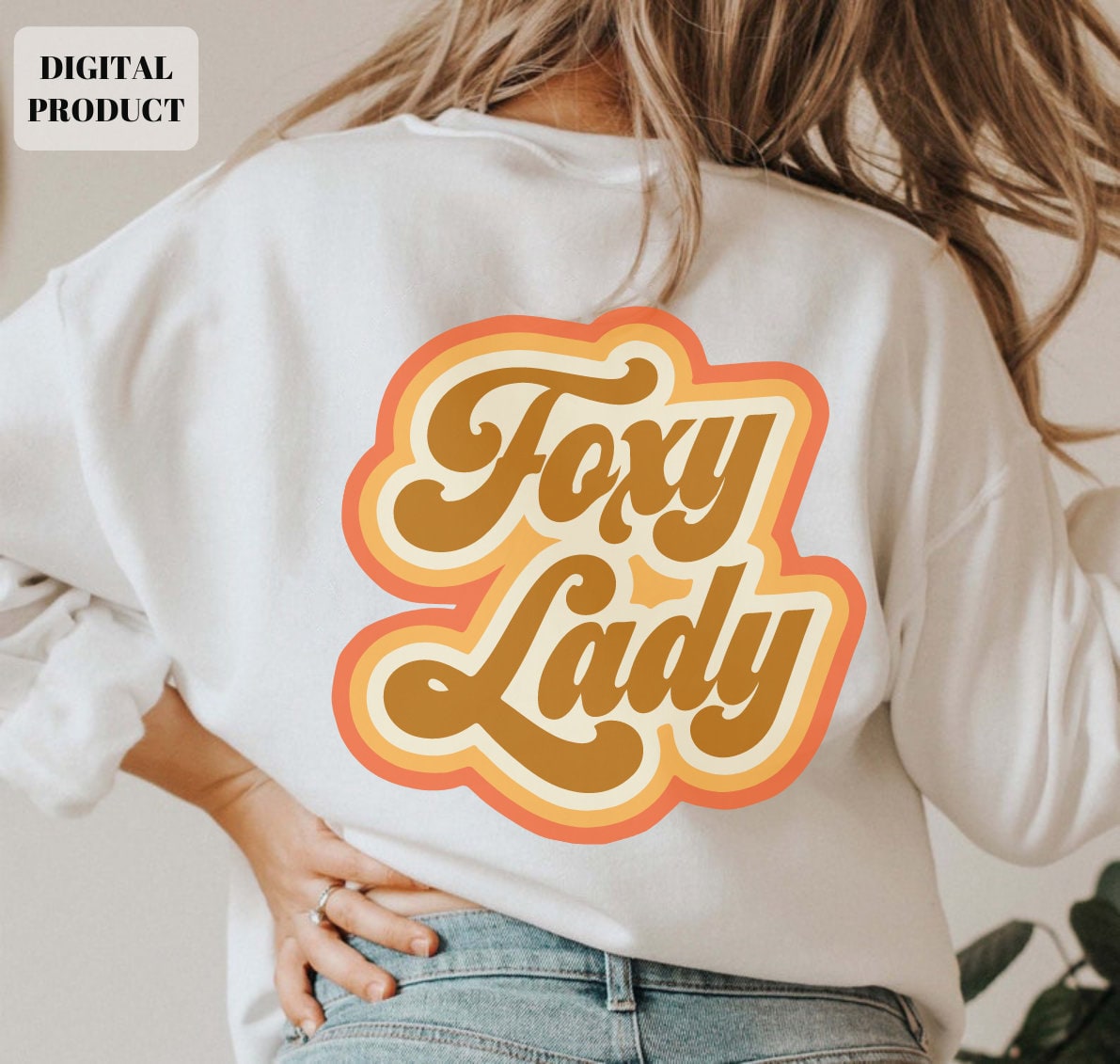 Foxy Lady Svg Png Vintage Retro Style Cricut Instant - Etsy