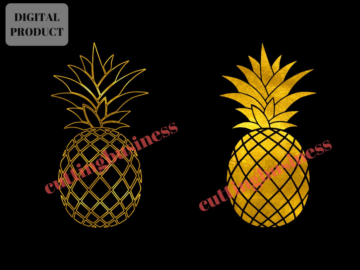 Ananas svg, Ananas Umriss svg, Ananas Gold png, Cricut svg - Etsy Schweiz