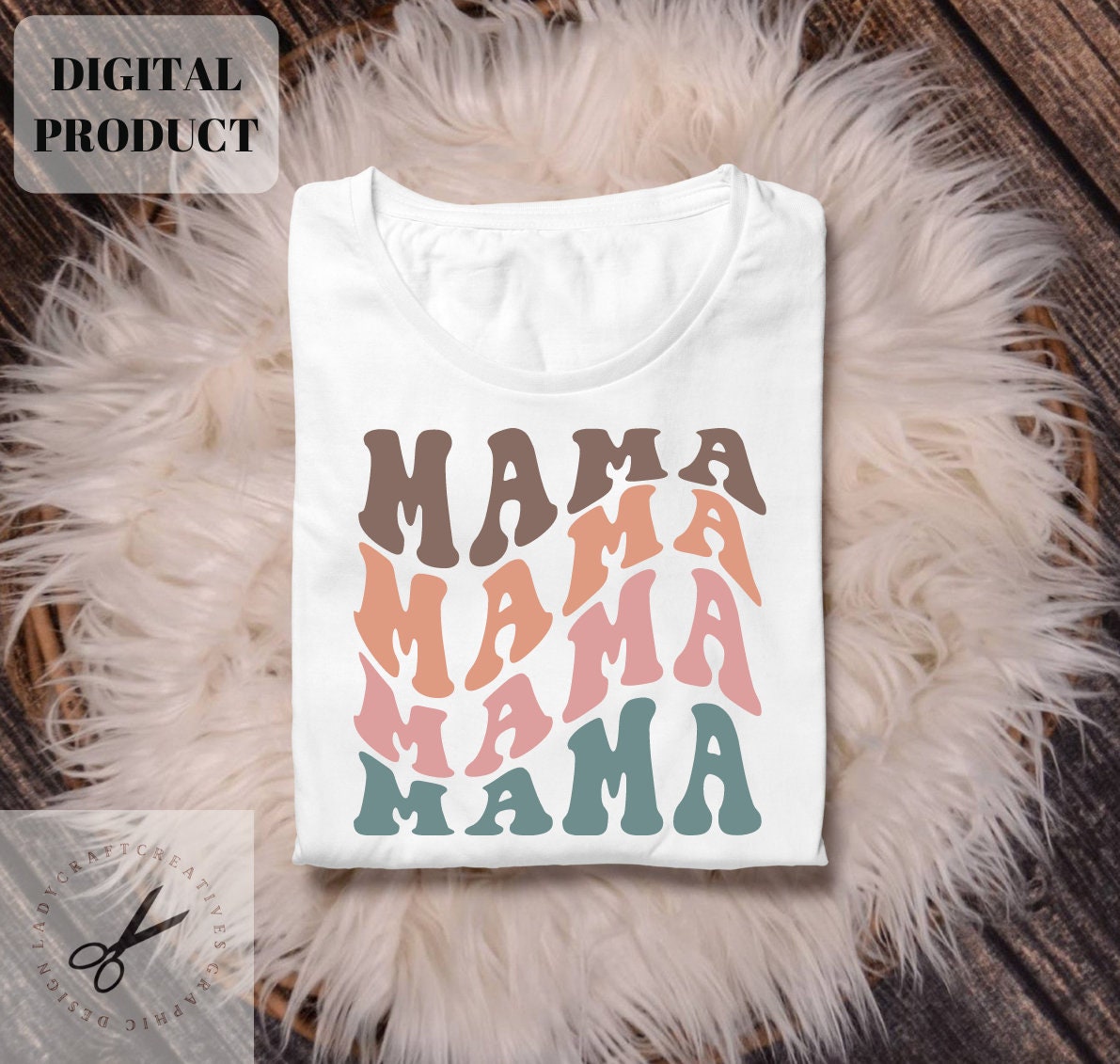 Mama Retro Svg Png Mama Stacked Wavy Mom Life Svg EPS Png - Etsy