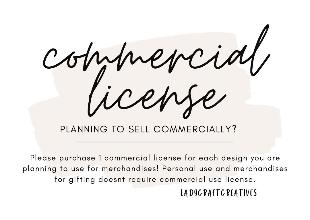 SVG Cut File &PNG Commercial License | 1 Needed per Design SVG ...