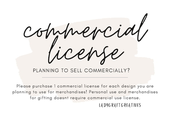 SVG Cut File &PNG Commercial License 1 Needed per Design SVG - Etsy