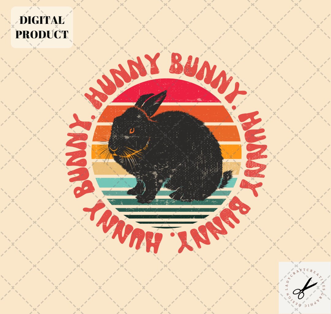Retro Hunny Bunny PNG: Sublimation Design (digital Download) - Etsy