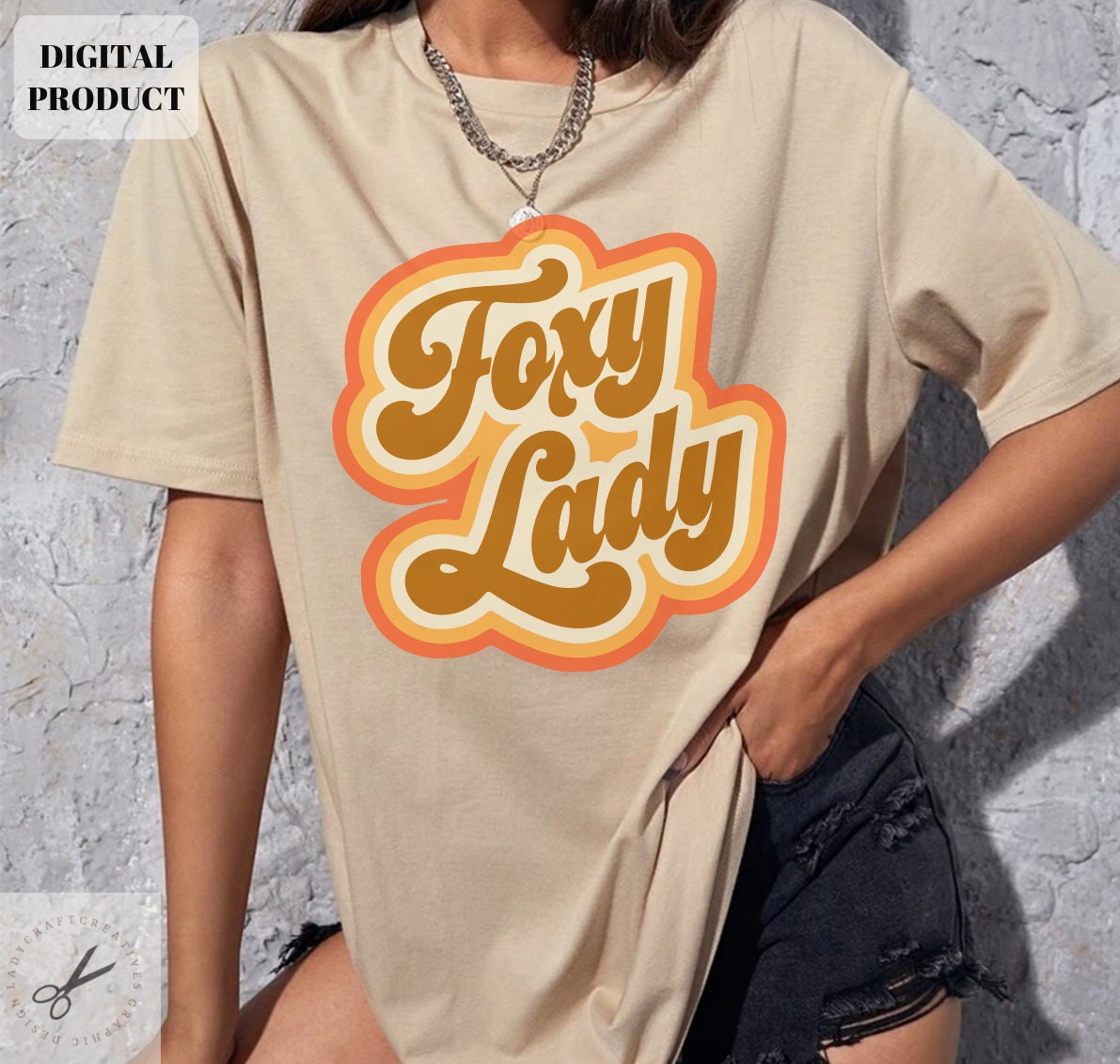 Foxy Lady Svg Png Vintage Retro Style Cricut Instant - Etsy