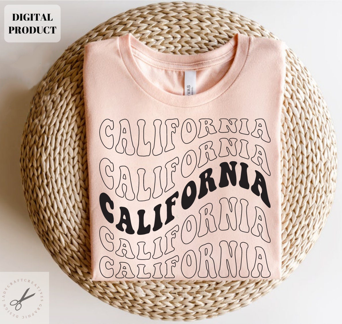 California Svg, California Stacked Svg, Wavy Stacked, EPS PNG SVG ...