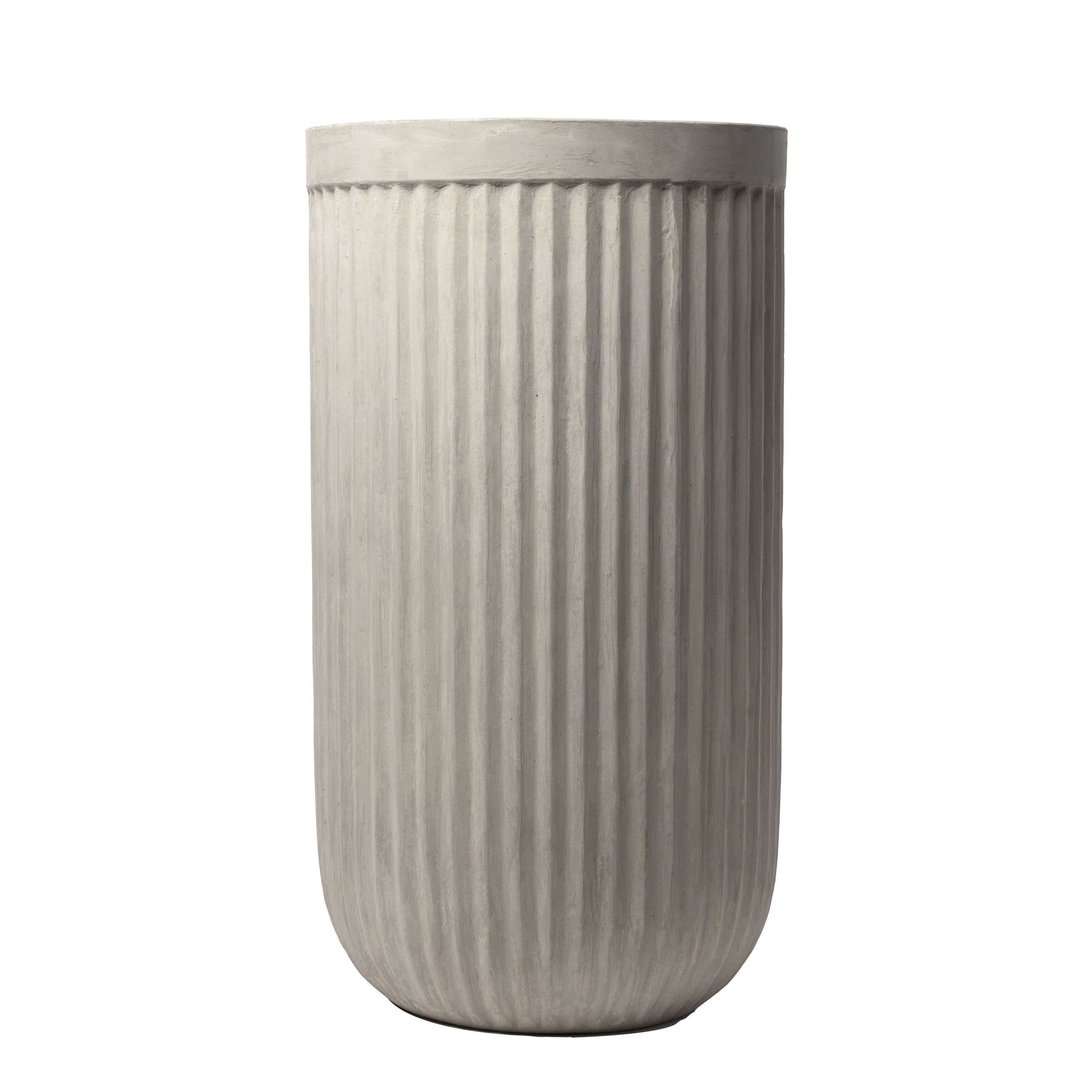 Fluted Concrete Planter Ribbed Planter Tall Planter Pot - Etsy Canada