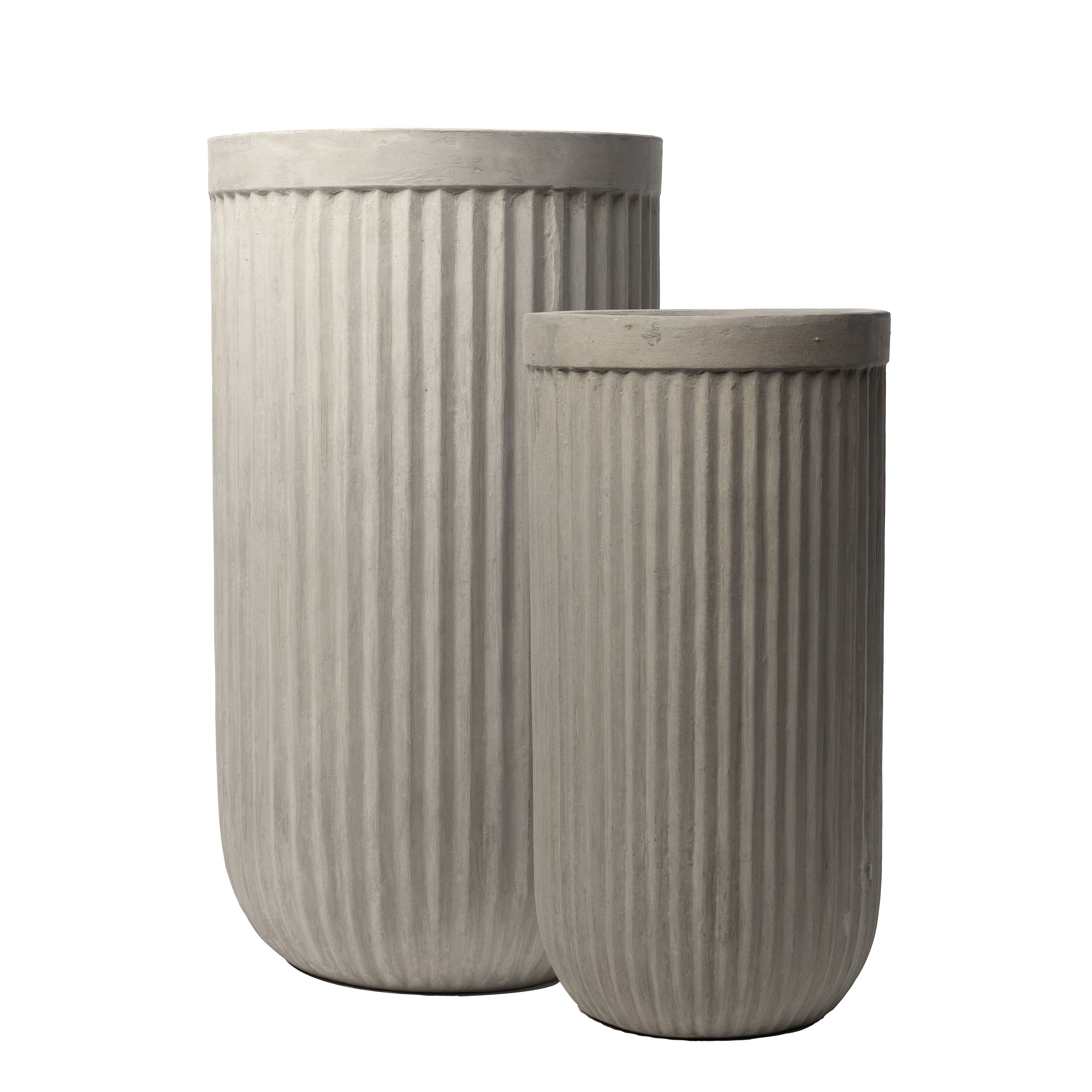 Fluted Concrete Planter Ribbed Planter Tall Planter Pot - Etsy Canada