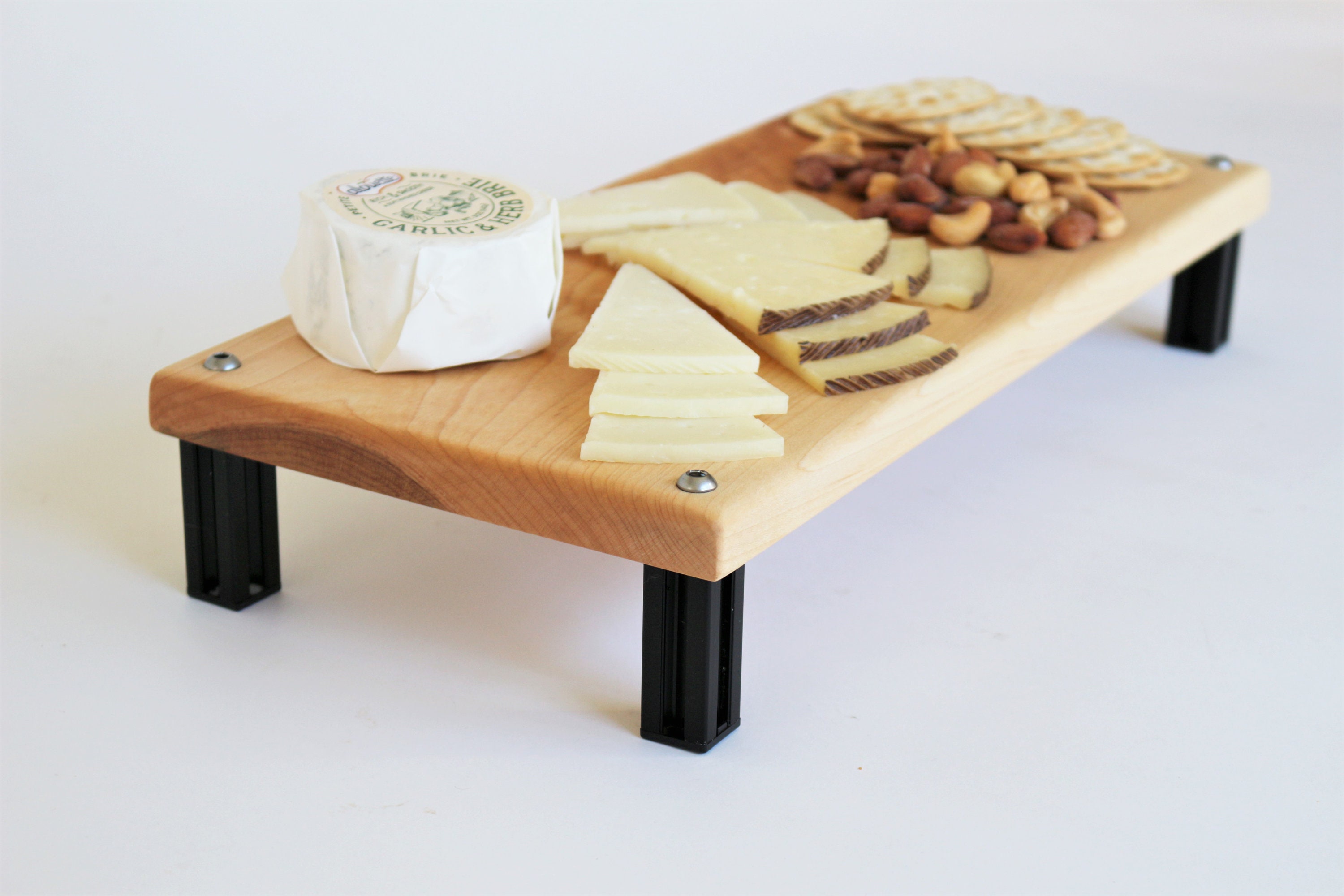 Charcuterie Board Solid Wood and Metal Alloy Cheese Table - Etsy