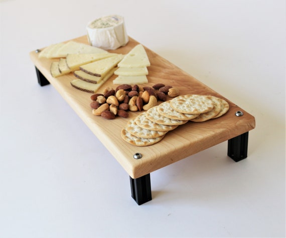 Charcuterie Board Solid Wood and Metal Alloy Cheese Table | Etsy