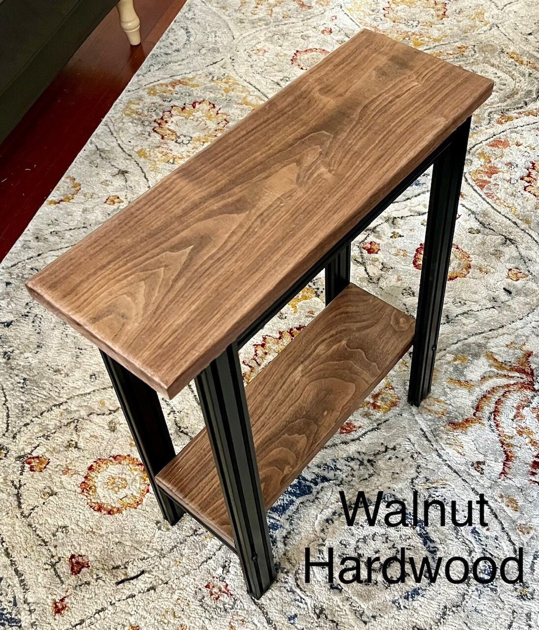 Slim metal side table store