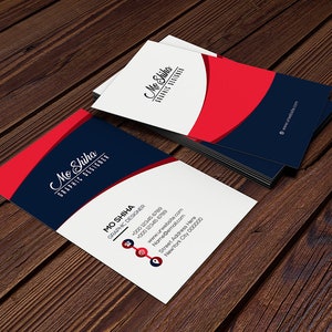 Portrait Business Card Template PSD File - Etsy