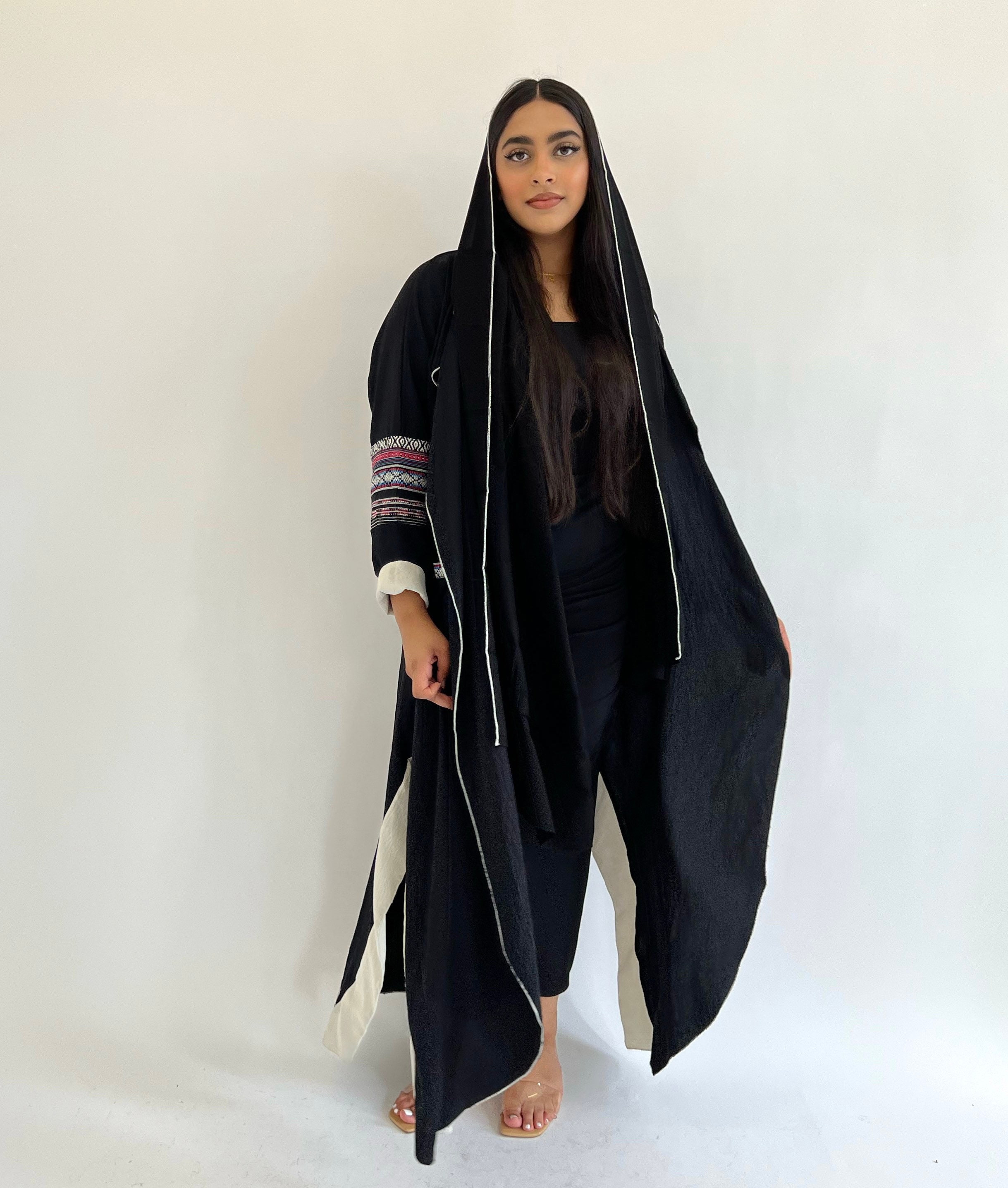 Unique Bahraini Linen Abaya With Pockets - Etsy