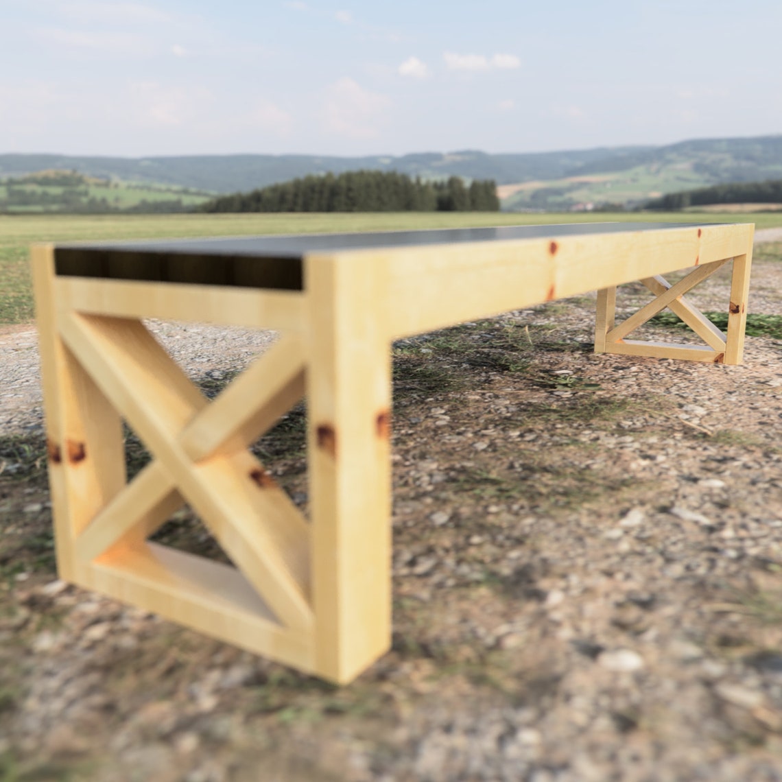 DIY Wood X Bench Plans, How to Make Outdoor Garden X Leg Bench PDF ...