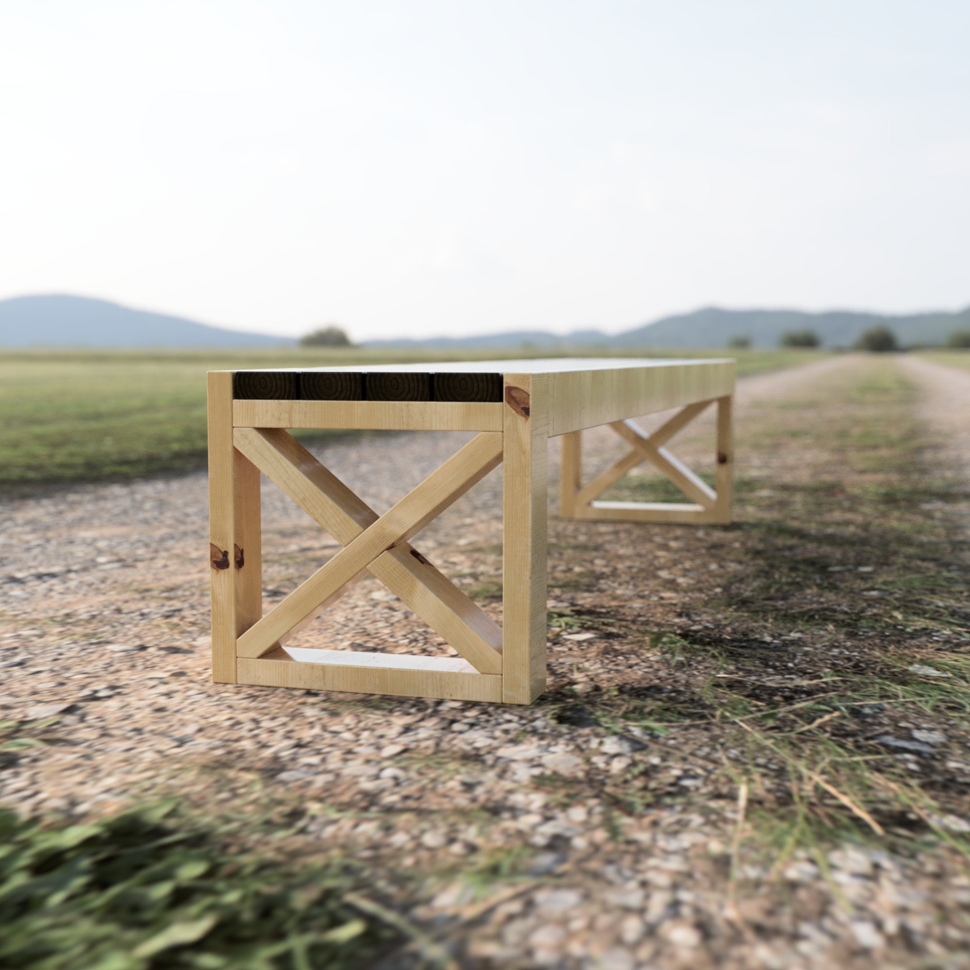 DIY Wood X Bench Plans, How to Make Outdoor Garden X Leg Bench PDF ...