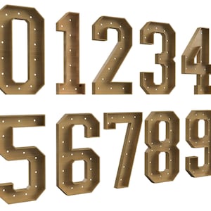 Marquee Numbers - Etsy