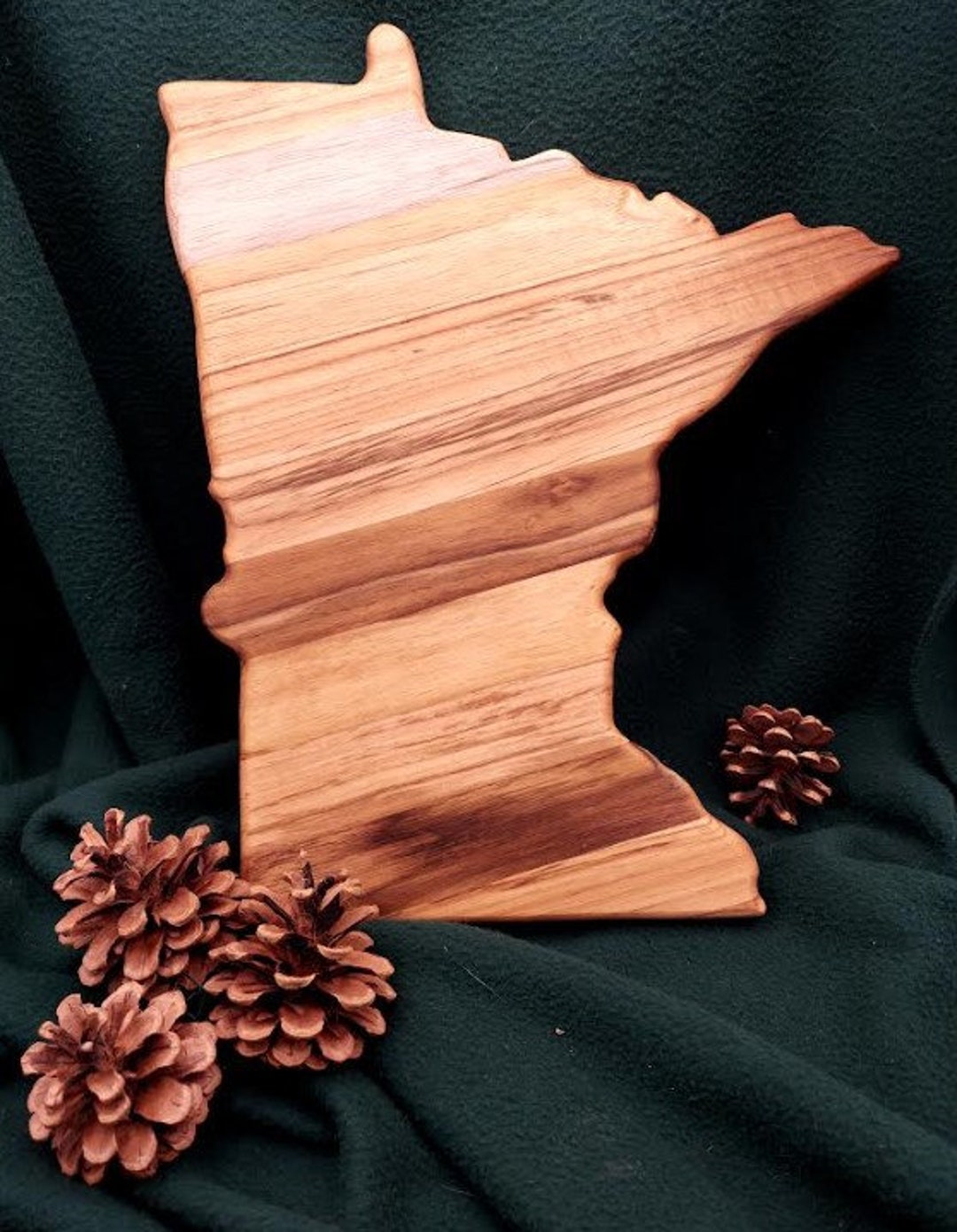 Minnesota State-shaped Teak Charcuterie or Cutting Board, Serving Tray ...