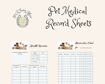 Dog Record Sheet - Etsy