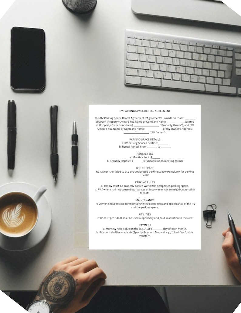 RV Parking Space Rental Agreement Template-pdf Download - Etsy