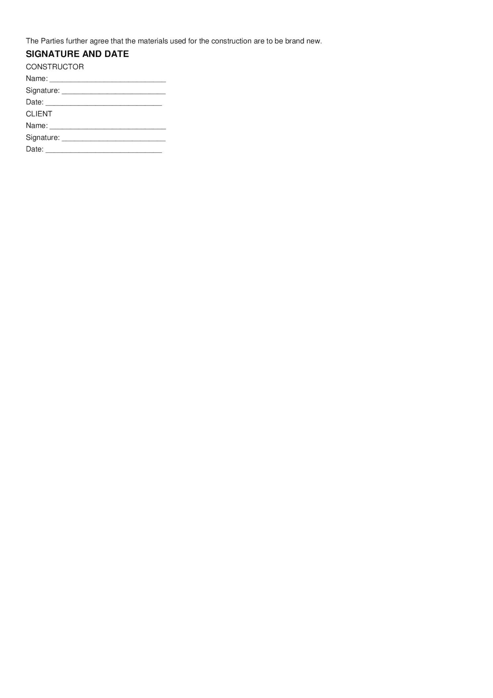 Construction Contract Template | Editable Construction Agreement ...