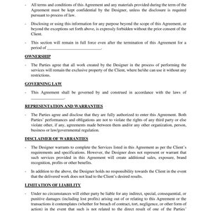 Graphic-design-contract Template, Instant Download - Etsy