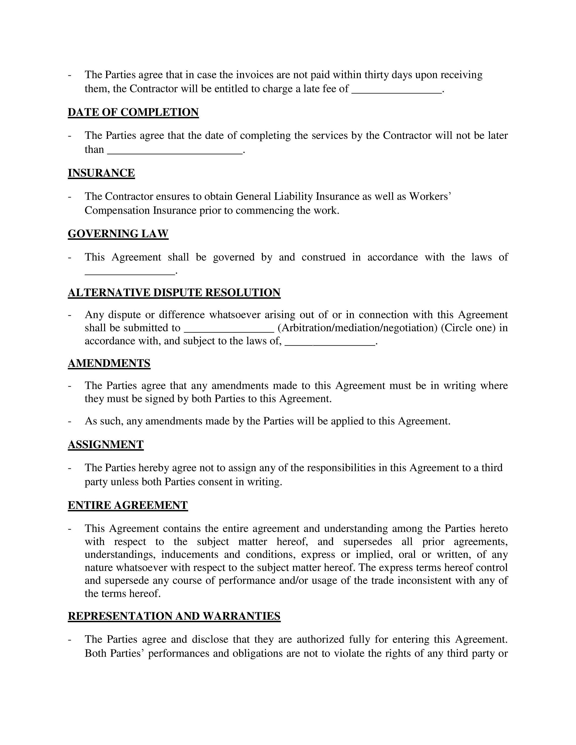 Roofing-contract-template - Etsy