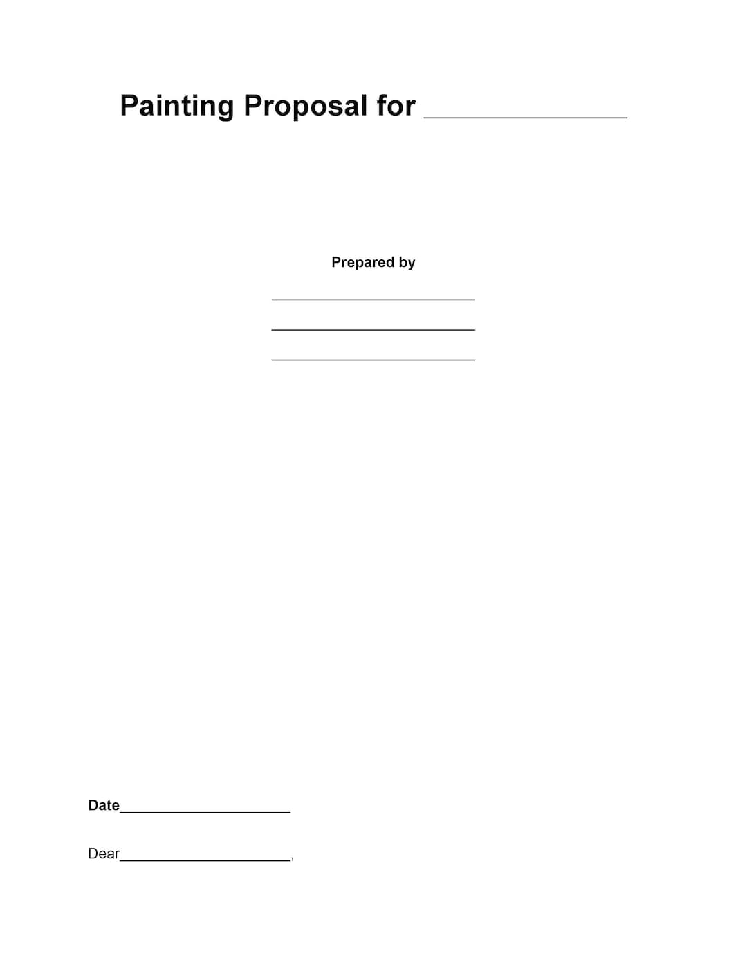 Painting-proposal-template - Etsy