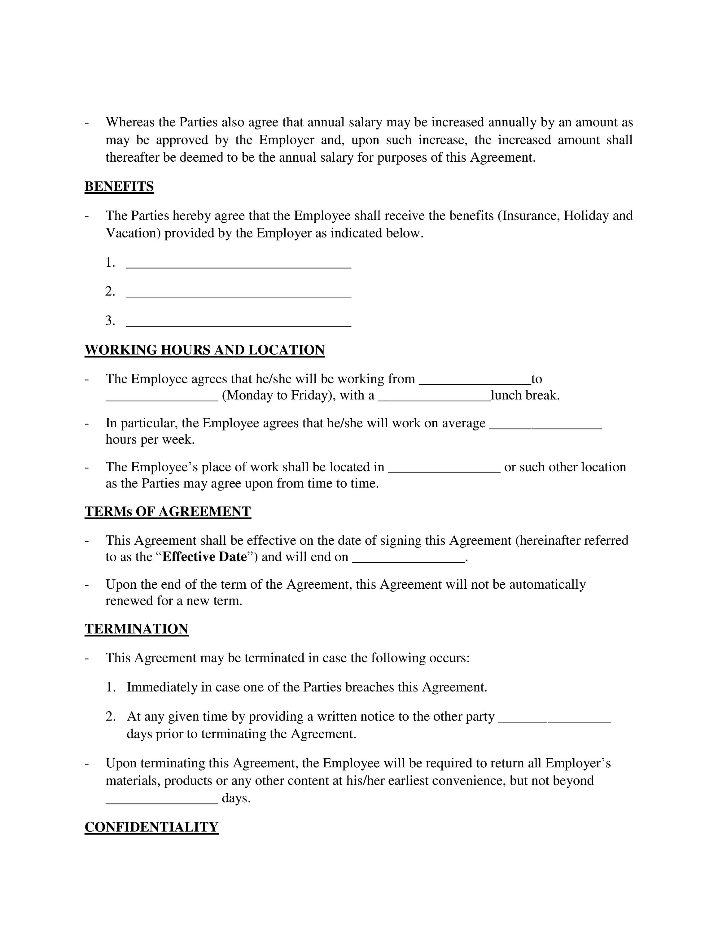 Employment-contract-agreement-template - Etsy