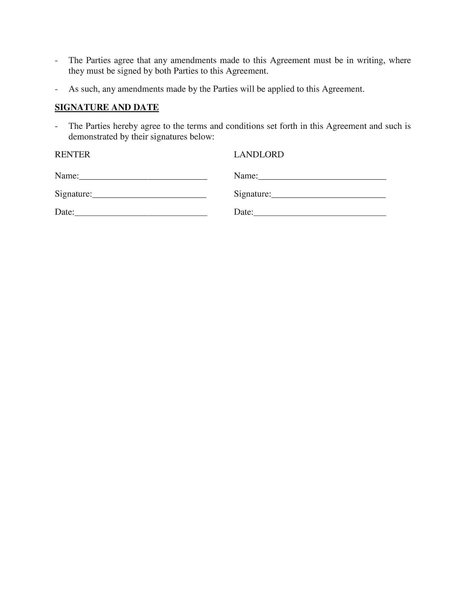Basic-rental-agreement-template, Pdf Download - Etsy