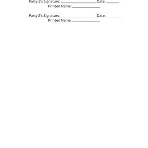 Custody Agreement Template Etsy