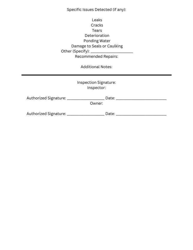 Camper/rv Roof Inspection Report Template: Instant Download. - Etsy