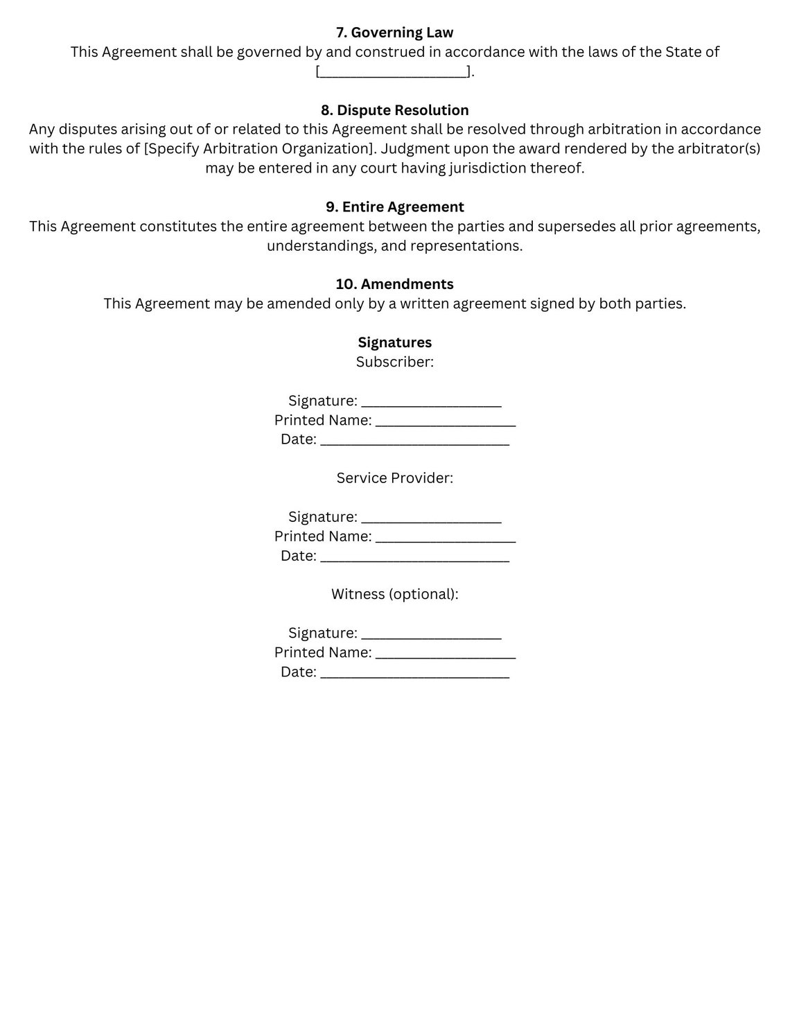 Subscription Box Agreement-template PDF - Etsy