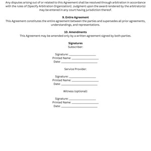 Subscription Box Agreement-template PDF - Etsy