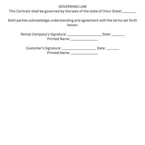 Dumpster Rental Contract Template: Digital Download - Etsy