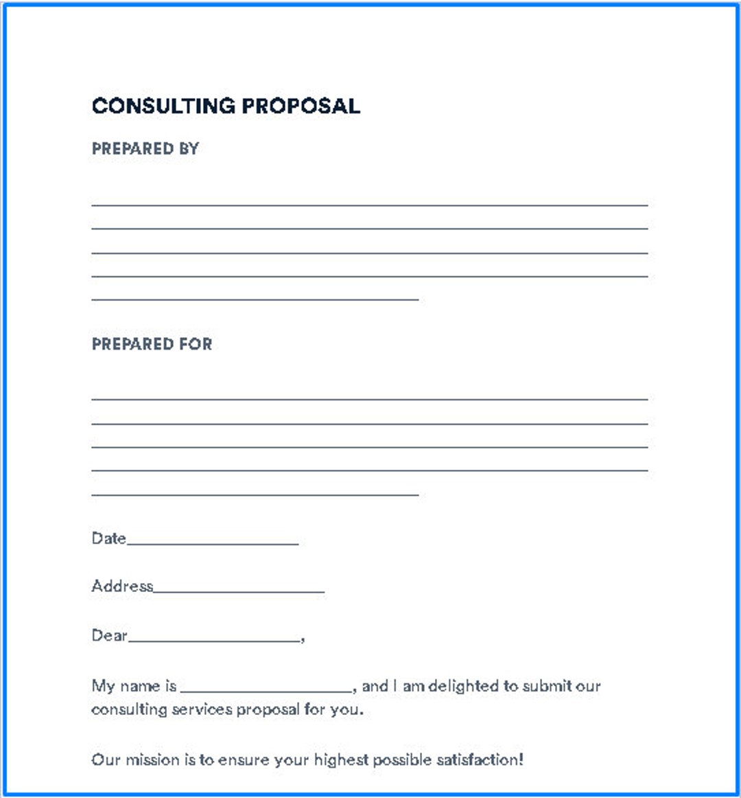 Consulting Proposal Template, Instant Download - Etsy