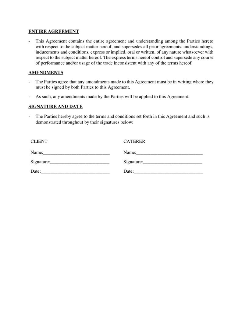 Catering-contract-agreement-template - Etsy