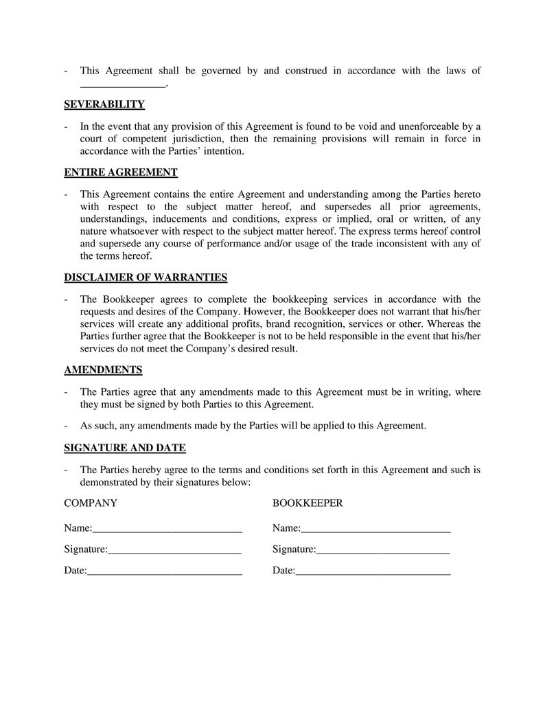 Bookkeeping-contract-agreement - Etsy