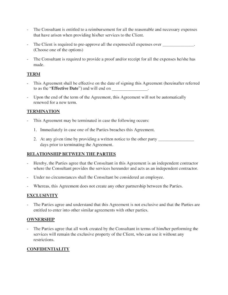 Consulting-agreement-template - Etsy