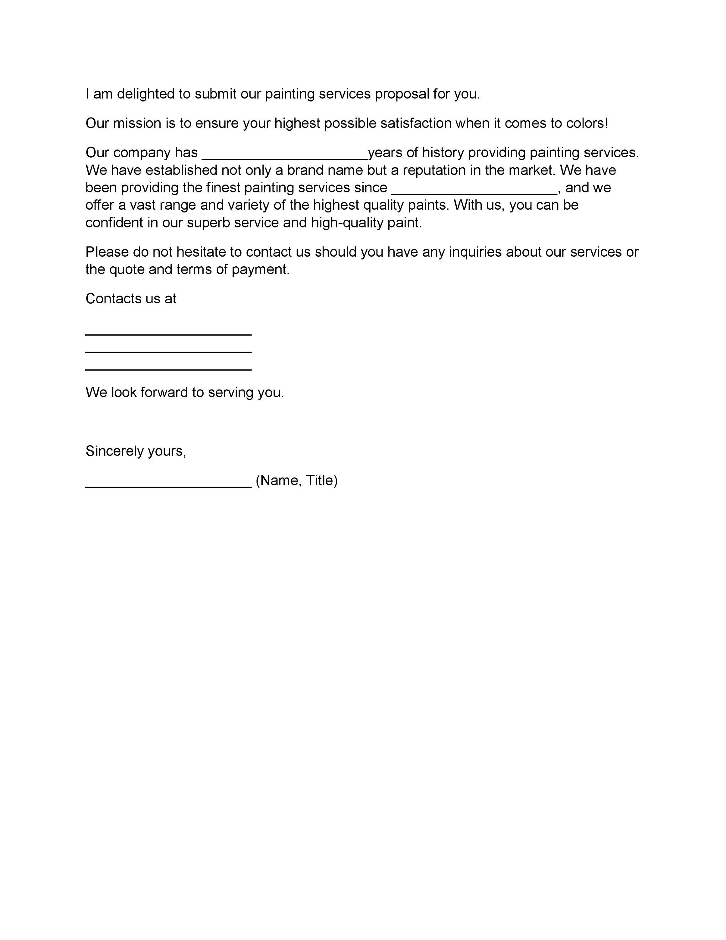 Painting-proposal-template - Etsy