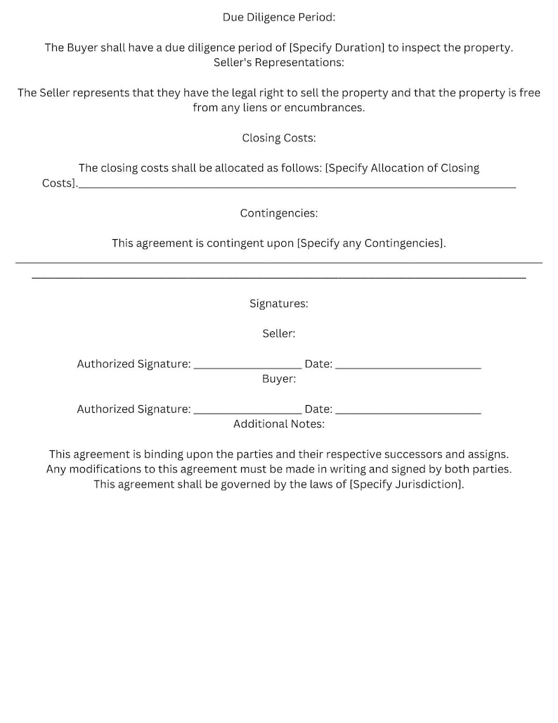 Wholesale Real Estate Agreement-template, Instant Download - Etsy