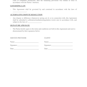 Service-contract-template, Instant Downloadable PDF - Etsy