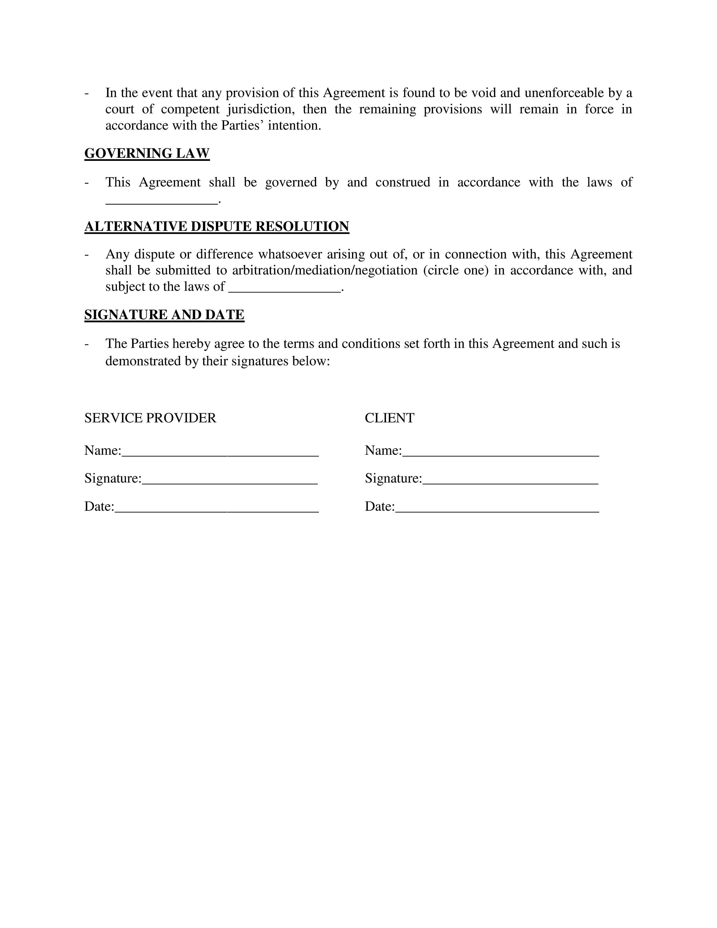 Service-contract-template, Instant Downloadable PDF - Etsy