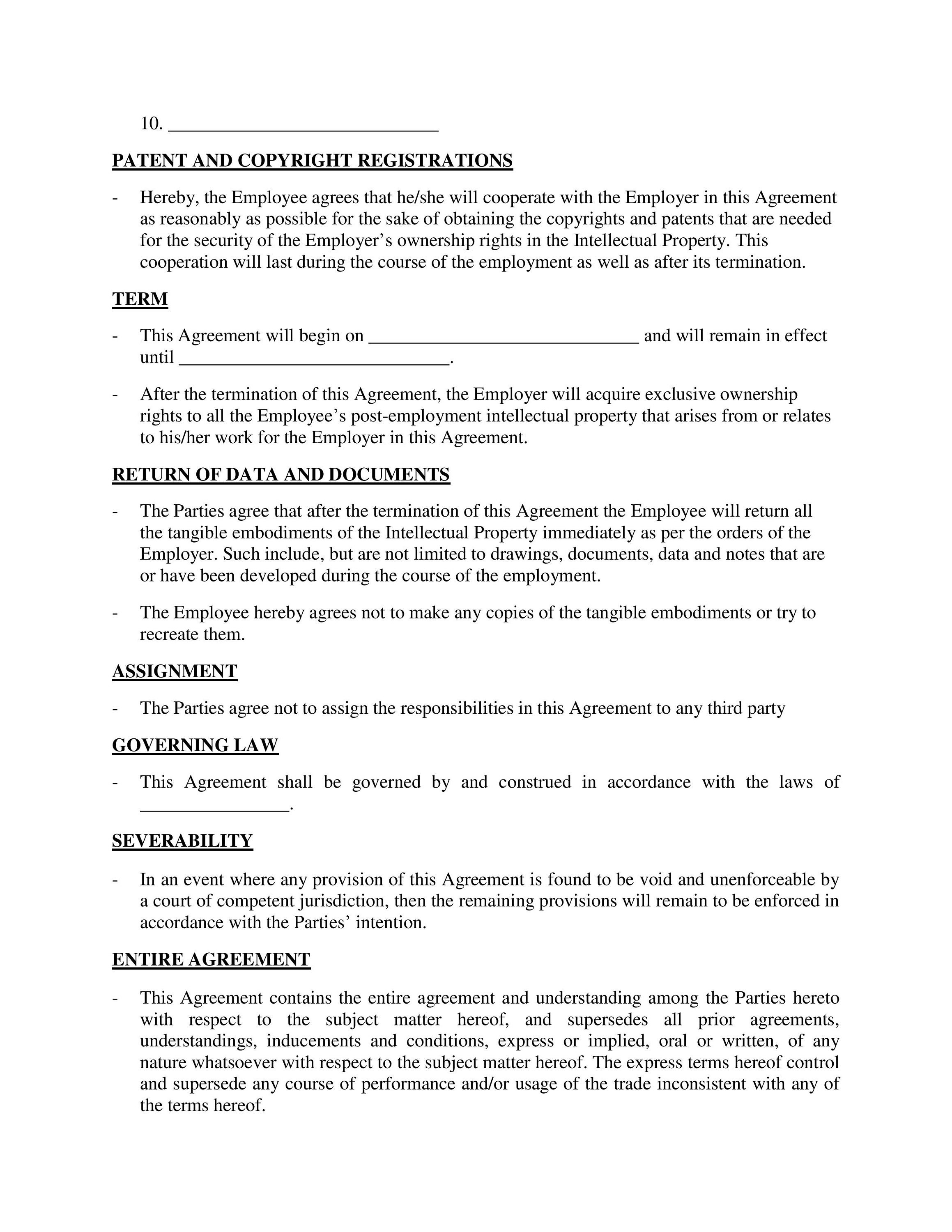 Intellectual-property Agreement Form-template, Instant Download - Etsy Intellectual-property Agreement Form-template, Instant Download - Etsy